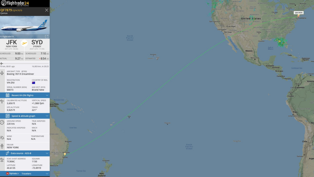 QANTAS-BOEING 787-9-QF7879- PROJECT SUNRISE – Noticias de Aviación ...